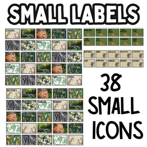 Jungle Teacher Toolbox Labels, Editable Templates Included l Jungle ...
