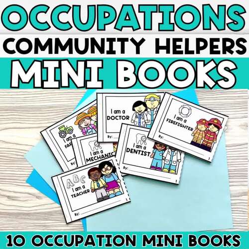 Community Helpers ESL Writing Craft-Jobs & Occupations Carreer Day Mini ...
