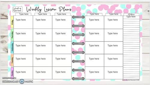 weekly lesson plan templates PowerPoint Google Slides editable digital