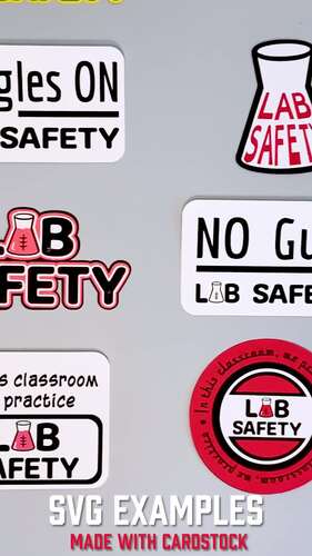 Science Lab Safety Cut Files for Cutting Machines works with Cardstock ...