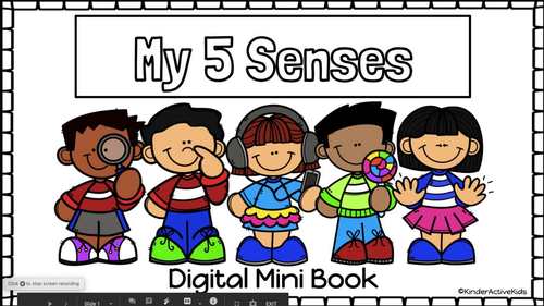My 5 Senses Book - Digital Link by KinderActive Kids | TPT