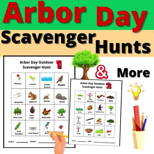 Arbor Day Scavenger Hunt Writing Prompts Activities Lessons Resources