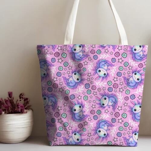 Cute Axolotl Seamless Digital Paper Pattern Kawaii Baby Axolotl Salamanders