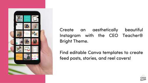 Instagram Canva Templates for Teachers by Kayse Morris - The CEO Teacher