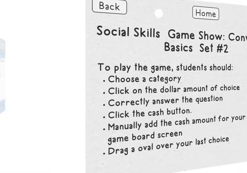 Social Skills Conversational Basics Game Show #2 Boom Cards | TpT