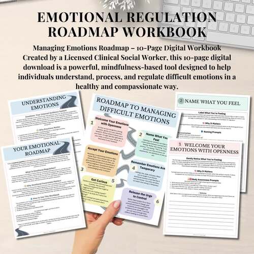 Emotional Regulation Workbook PDF, Managing Difficult Emotions, Mental ...