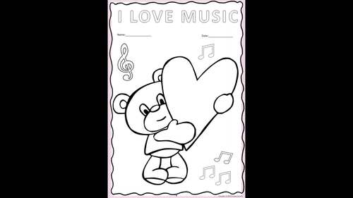 Valentine's Day Musical Worksheets by Nessa's Music Printables | TPT