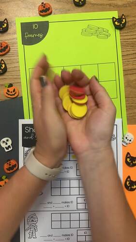 Halloween Math: Shake and Spill Math Centers | Number Sense Math Activities