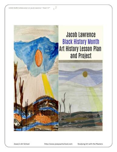Black History Art Lesson Jacob Lawrence Grade K-6 Painting Lesson ...