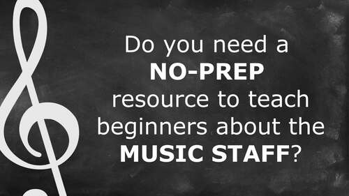 Basic Music Staff Skills Video Lessons with Interactive Boom™ Cards Games