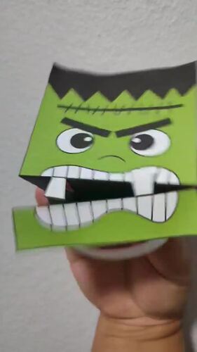 Halloween Frankenstein Puppet Crafts Monster Hand Puppet Funny Activities