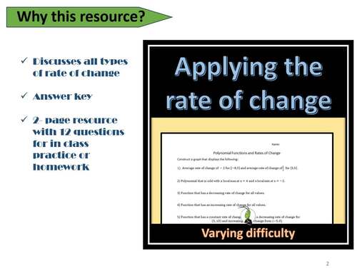 Polynomial Functions and Rate of Change AP® Precalculus 1.4 Worksheet