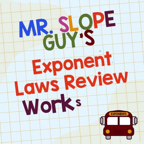 Exponent Laws Unit Review Printable Worksheet Practice Exponents Math ...