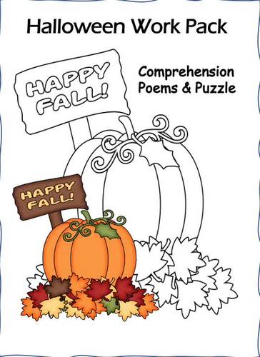 Halloween FUN FALL Poem Comprehension and puzzle work pack! by Diverse ...