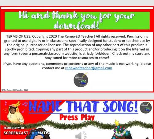 Name that Song: Winter Edition by The RenewED Teacher | TPT