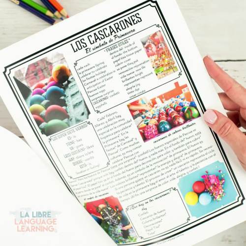 Los Cascarones Spanish Easter Activities Pascua Reading | TPT