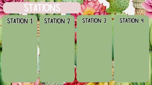 Cactus Morning Meeting Slide Templates l Cactus Decor l Cactus Theme