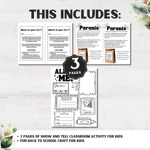 Show‑and‑Tell Craft Activity – Fun Printable Learning Project Kids ...