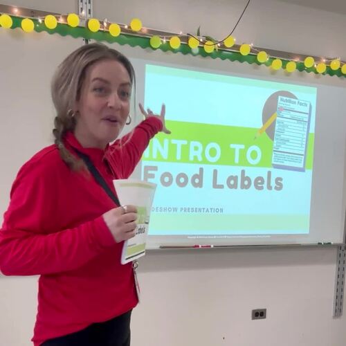 Food Labels Slideshow: Notes + Worksheet | Health Food Label ...