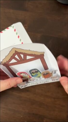 DIY Christmas Nativity card craft pop up greetings creative project