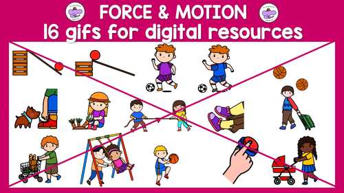 Animated GIFs Force and Motion Push Pull Animation | TpT