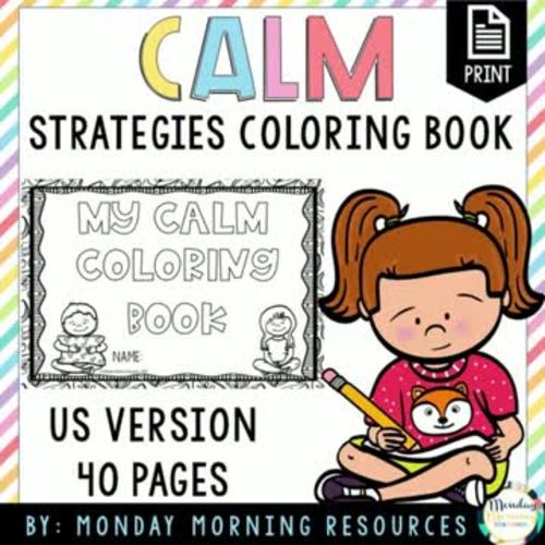 Calm Down Coping Strategies Student Coloring Book - US Version | TPT