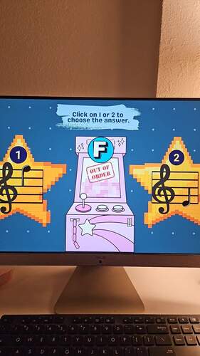 Arcade Game Treble Clef Interactive Elementary Music Activity Game