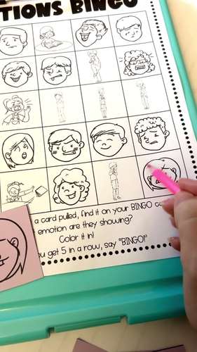 Emotion Identification BINGO by Allie Szczecinski with Miss Behavior