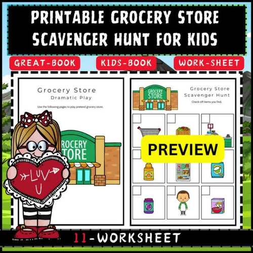 Printable Grocery Store Scavenger Hunt For Kids by Lib Anatomy school