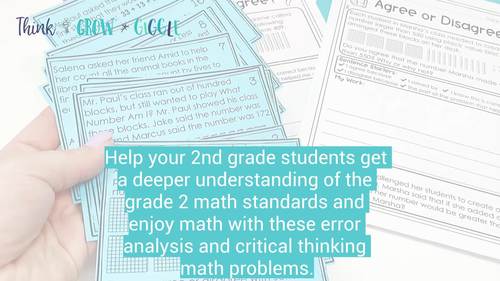 2nd Grade Math Activities Word Problems Centers Place Value Review