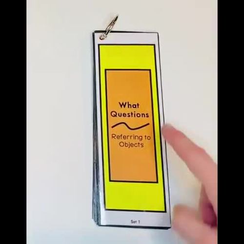 WH Questions Speech Therapy Preschool, WHAT Questions Flashcards, Autism