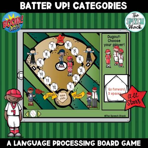 Baseball Language Processing BOOM Card ™ Game - categories by The ...