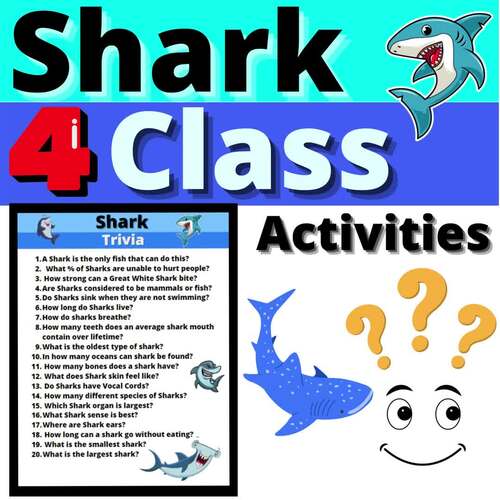 Sharks Activities Resource Class Activity Learning Games Shark Week No Prep