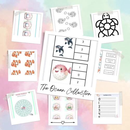 Ocean Learning Bundle: maths, phonics by MB Learning Studio | TPT
