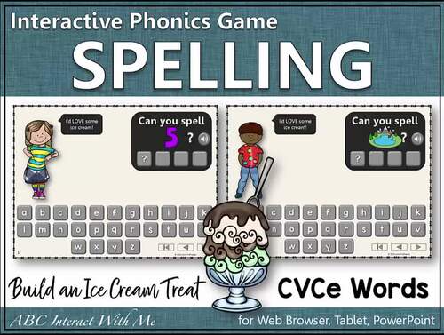 CVCe Spelling Game Long Vowels Magic E Interactive Game {Ice Cream Treat}