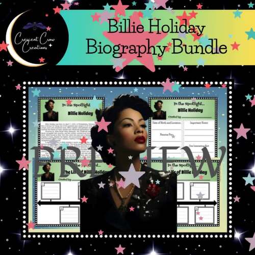 Billie Holiday Biography: Informational Text, Bio & Timeline Graphic ...