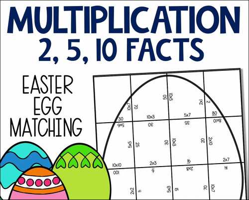 Easter Multiplication Facts Puzzle - Multiply by 2, 5, 10 Times Table ...
