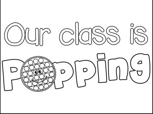 Cute Pop It Back to School Bulletin Board- Our class is Popping (Editable)