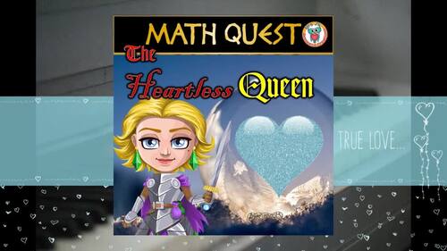 Digital Valentine's Day Math Quest Escape Room Game - Differentiated Levels