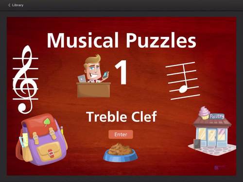Music Puzzles 1 Treble and Bass Clef Distance Learning Digital Modules ...