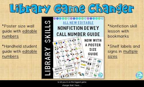 School Library Labels, Signs, Guides, Posters Dewey Decimal System Order