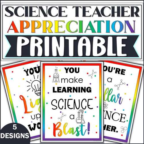 Science Teacher Poster Thank You Personalised Science Teacher Gift: