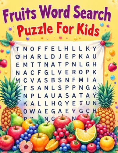 Fruits Word Search Puzzle for Kids by LIDI COLO | TPT