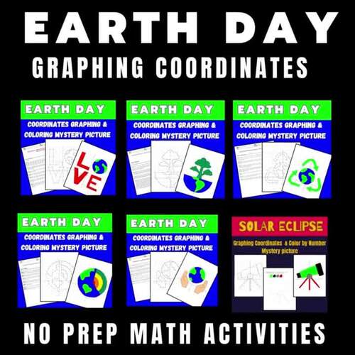 No Prep Earth Day Mega Bundle Graphing Coordinates Mystery Pictures ...
