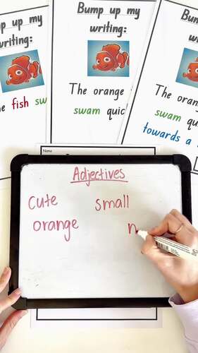 Grammar Bump It Up visible wall/worksheet unit- parts of speech ...