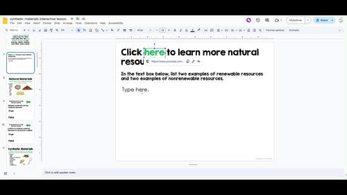 Synthetic Materials Interactive Lesson by Kayla Renee' - Bright in the ...