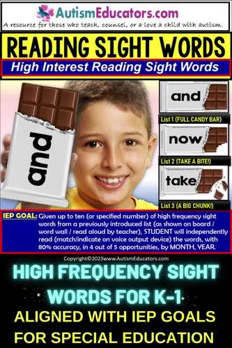 High Frequency Sight Words for Reading Fluency and Writing with Data ...