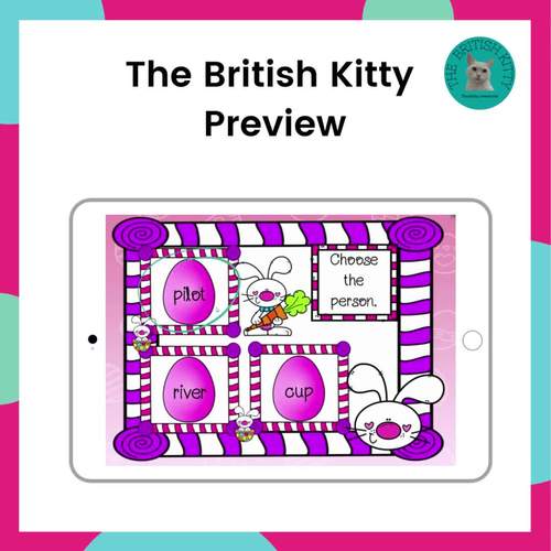 Easter Find the Noun Person Place Thing Animal Grammar Boom Cards™