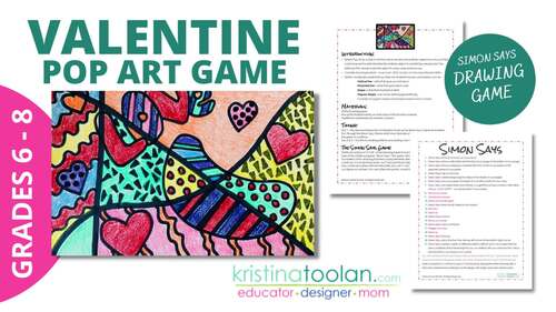 Valentine's Day Drawing Game by Brushes and Pixels | TPT