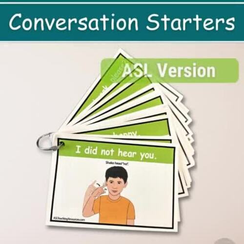 Visual Non Verbal Communication Cards Sign Language Social Conversation ...